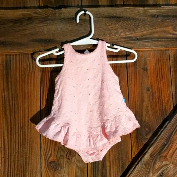 Claesen's | One Pieces | Claesens Pink Eyelet Baby Romper | Poshmark
